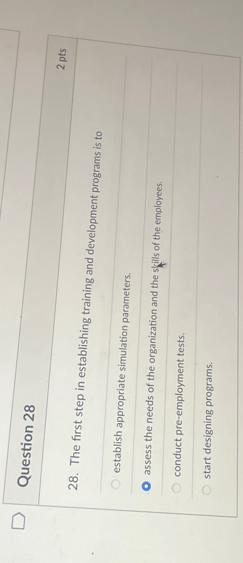 Solved Question 282 ﻿pts28. ﻿The first step in establishing | Chegg.com