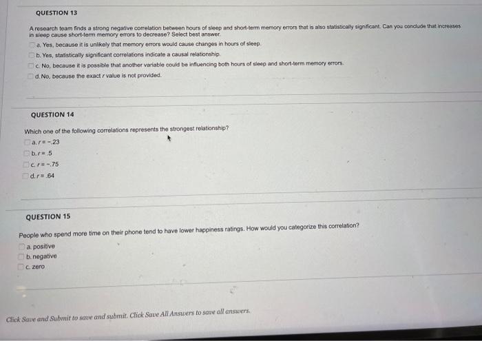 Solved A research toam finds a strong nefasve correlation | Chegg.com