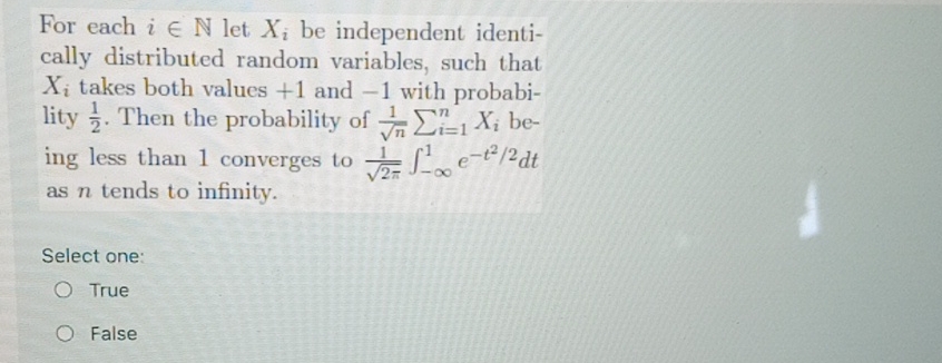 Solved For each iinN let xi ﻿be independent identically | Chegg.com