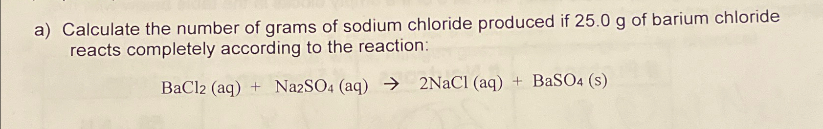 Solved Calculate the number of grams of sodium chloride | Chegg.com