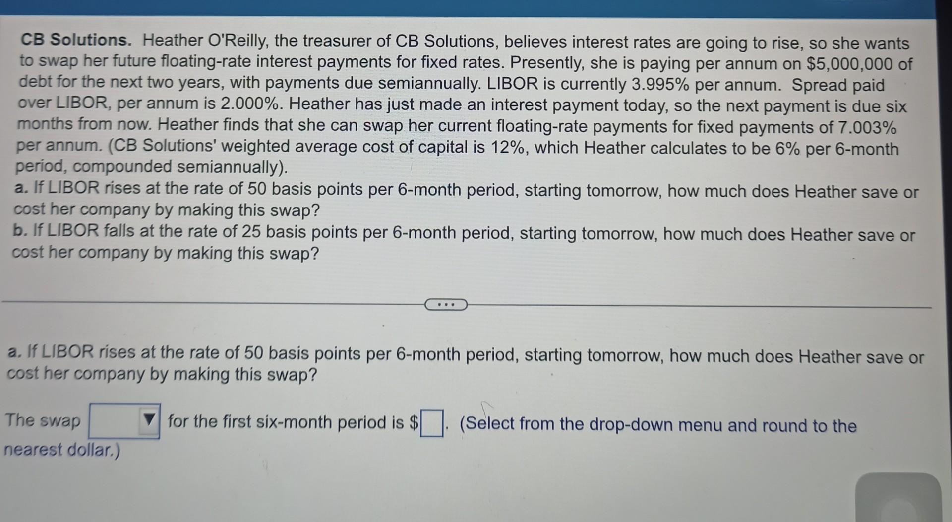 Solved CB Solutions. Heather O'Reilly, the treasurer of CB | Chegg.com