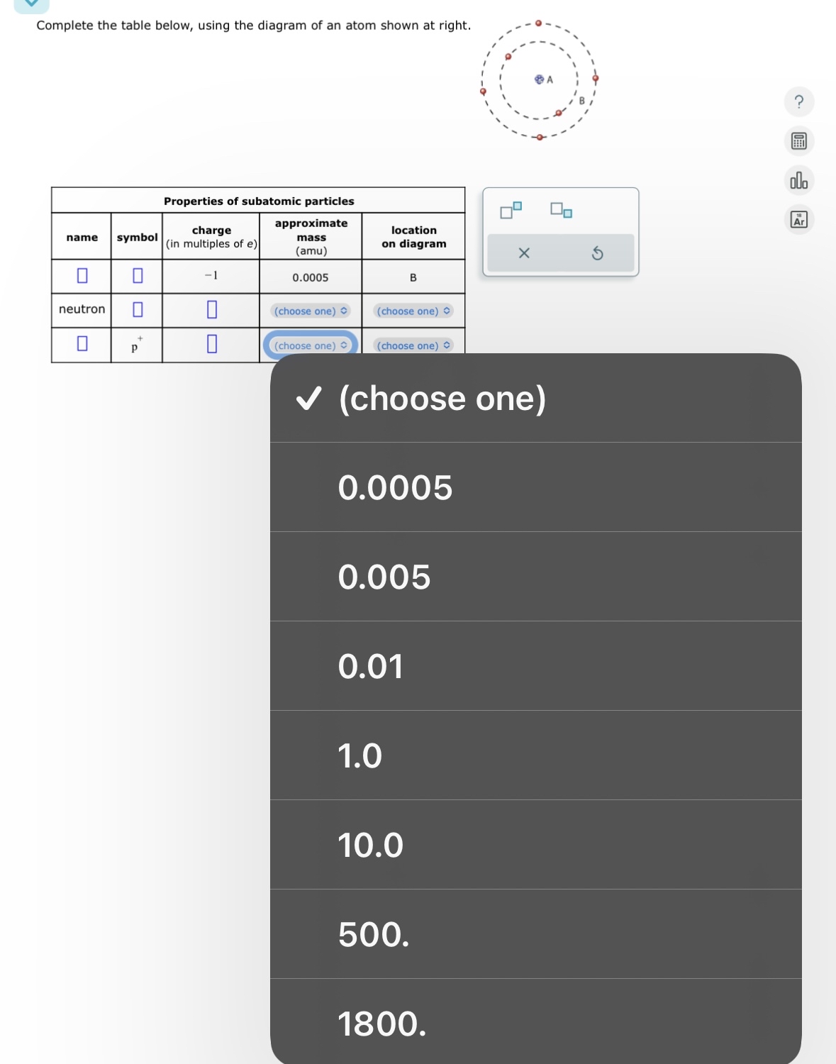 Solved Complete the table below, using the diagram of an | Chegg.com