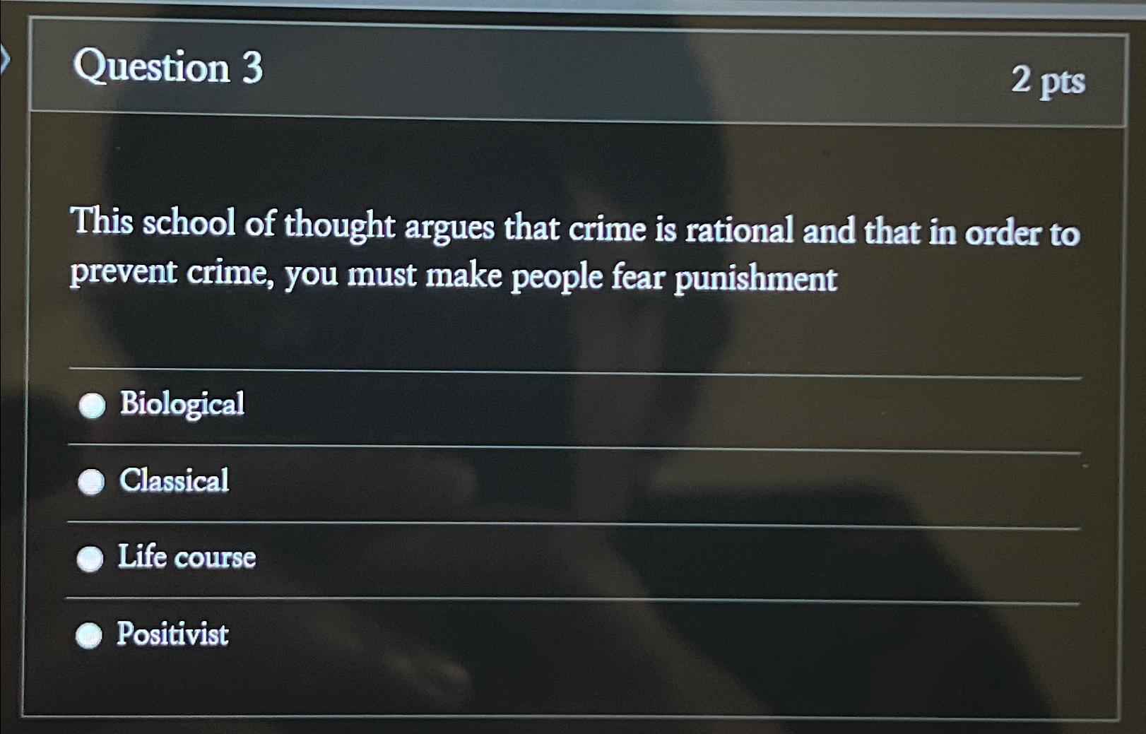 Solved Question 32 ﻿ptsThis school of thought argues that | Chegg.com