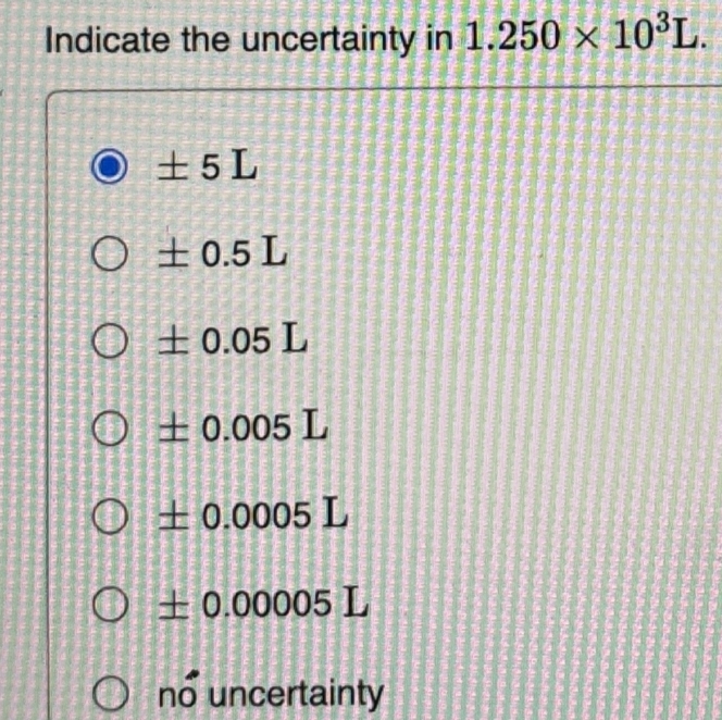 Solved Indicate the uncertainty in | Chegg.com