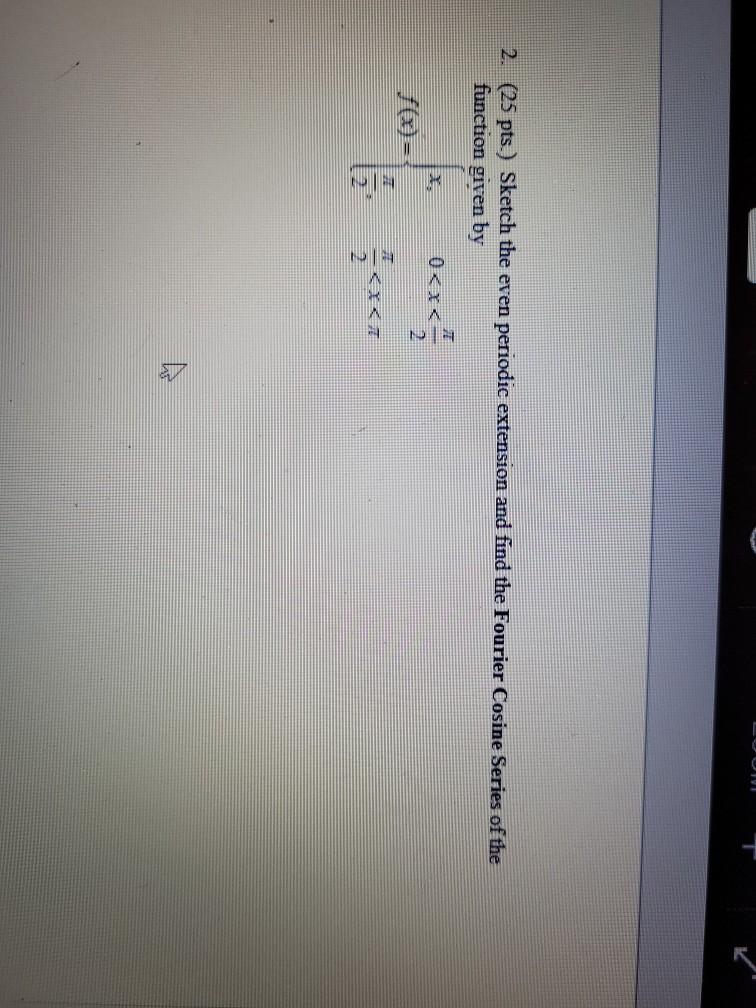 Solved sketch the even periodic extension and find the | Chegg.com