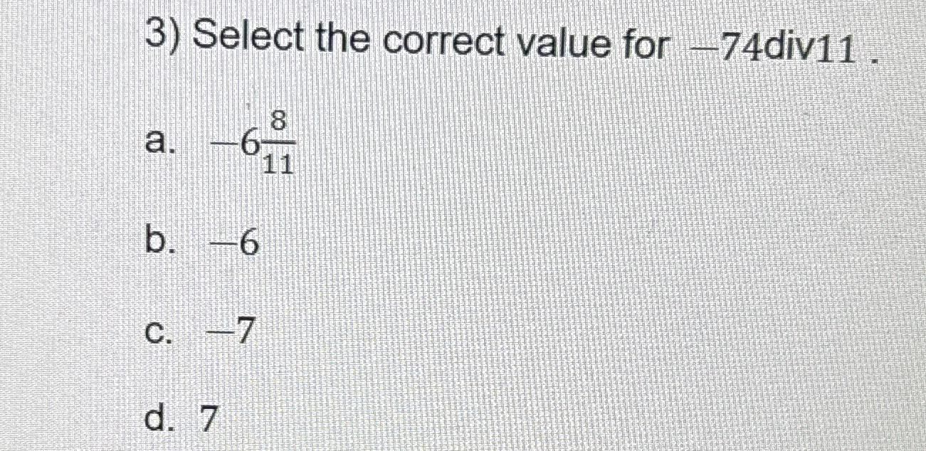 Solved Select The Correct Value For 74 Chegg