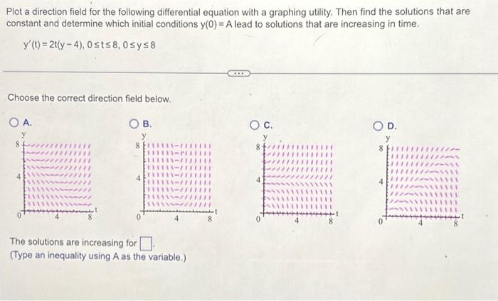 Solved Plot a direction field for the following differential | Chegg.com