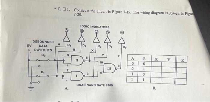1. Construct the circuit in Figure 7-19. The wiring | Chegg.com