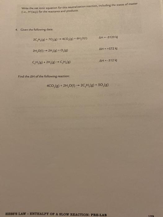 Solved Write the net ionic equation for this neutralization | Chegg.com