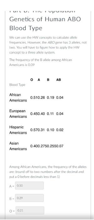 Solved Part A: The Population Genetics of Taste Variation 1. | Chegg.com