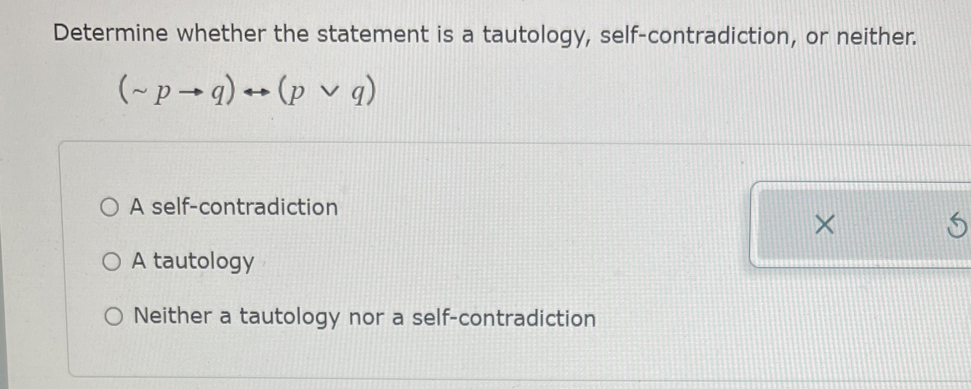 Solved Determine whether the statement is a tautology, | Chegg.com