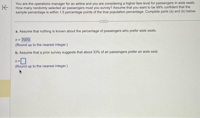 Solved You are the operations manager for an airline and you | Chegg.com