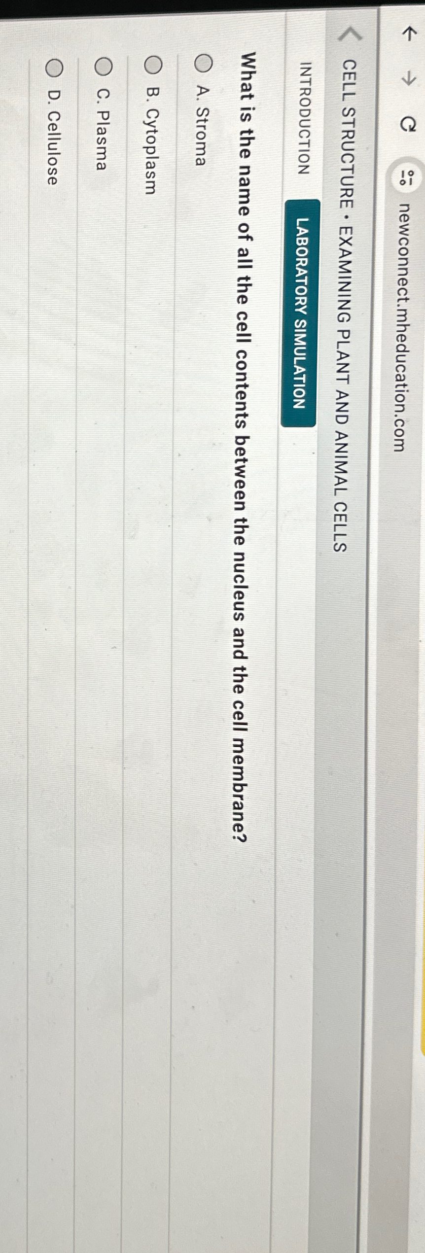 newconnect.mheducation.comCELL STRUCTURE * | Chegg.com