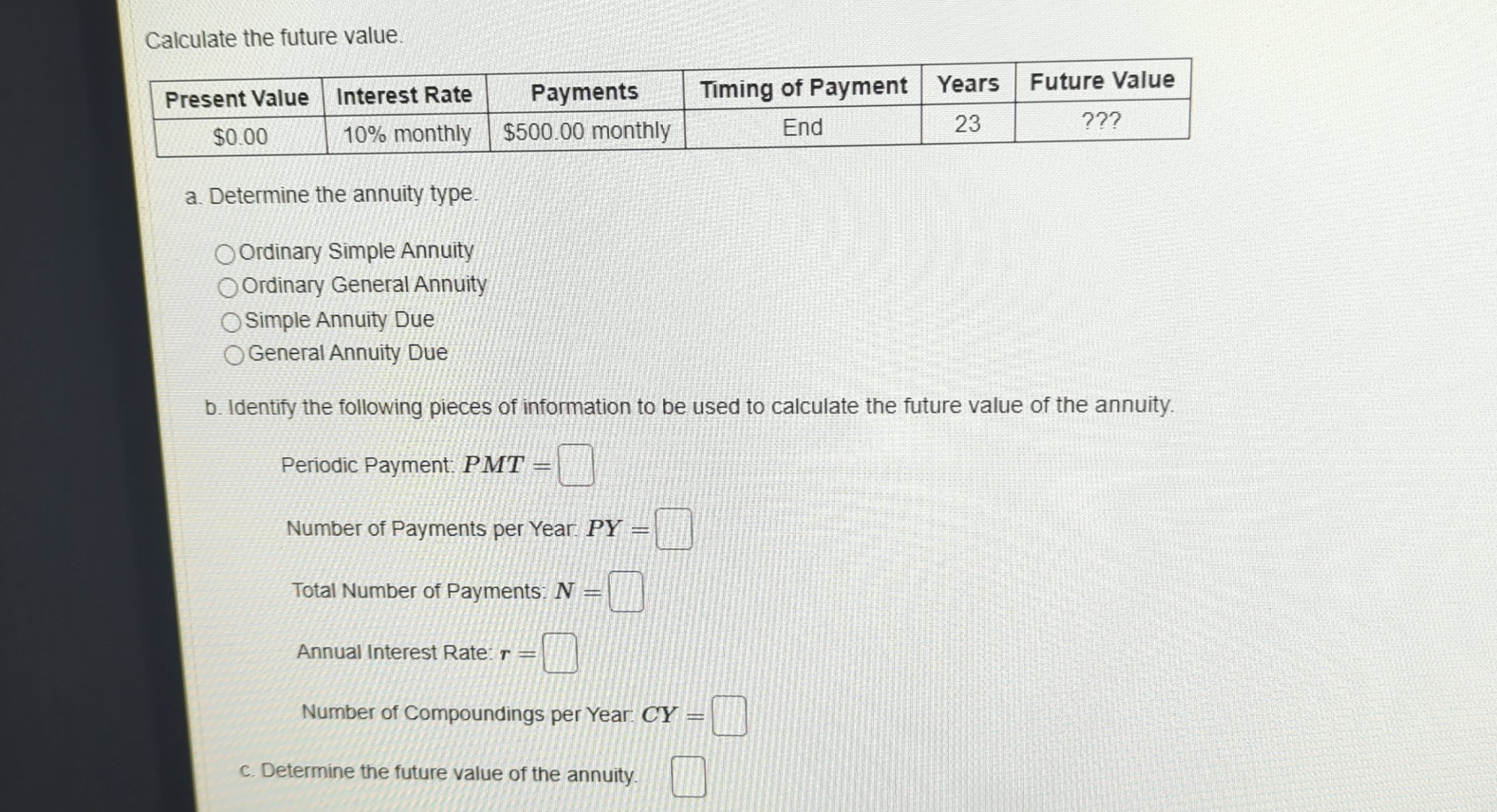 Solved Calculate the future value.\table[[Present | Chegg.com