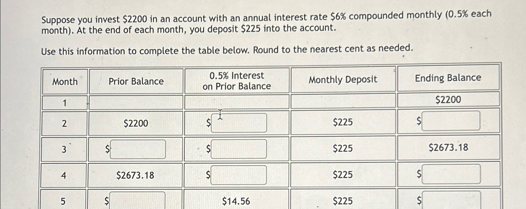 Solved Suppose you invest $2200 ﻿in an account with an | Chegg.com