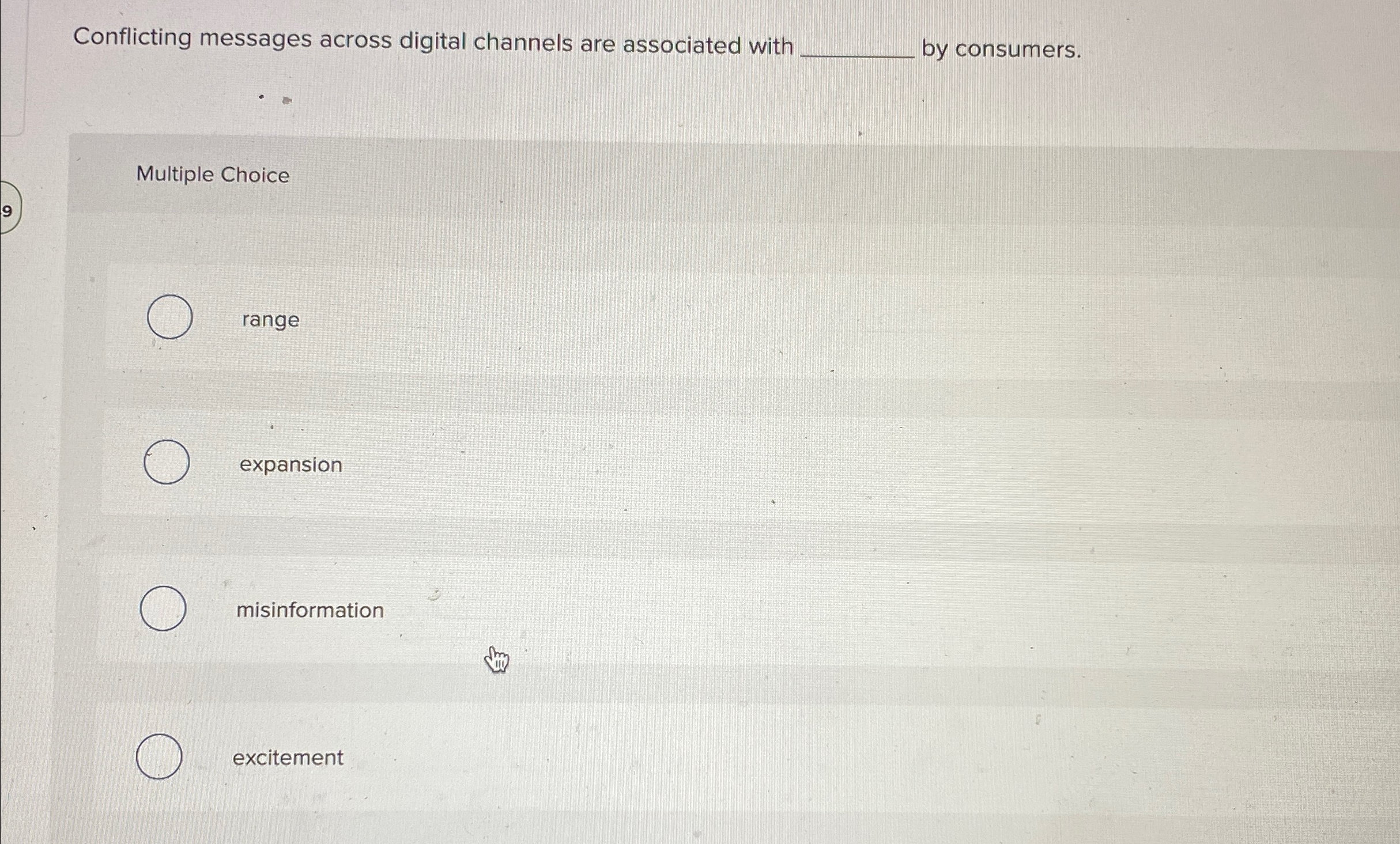 Solved Conflicting messages across digital channels are | Chegg.com