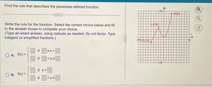 Solved Find the rule that describes the piecewise-defined | Chegg.com