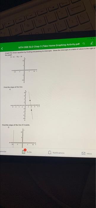 MTH 098 SLO Chap 3(Take Home Graphing Activity.pdf a | Chegg.com