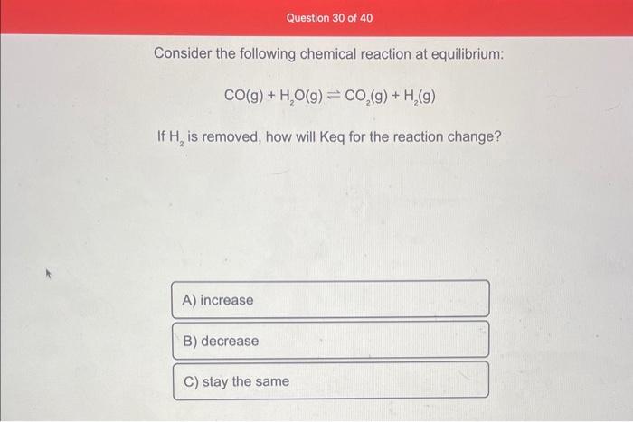 Solved Consider the following chemical reaction at | Chegg.com