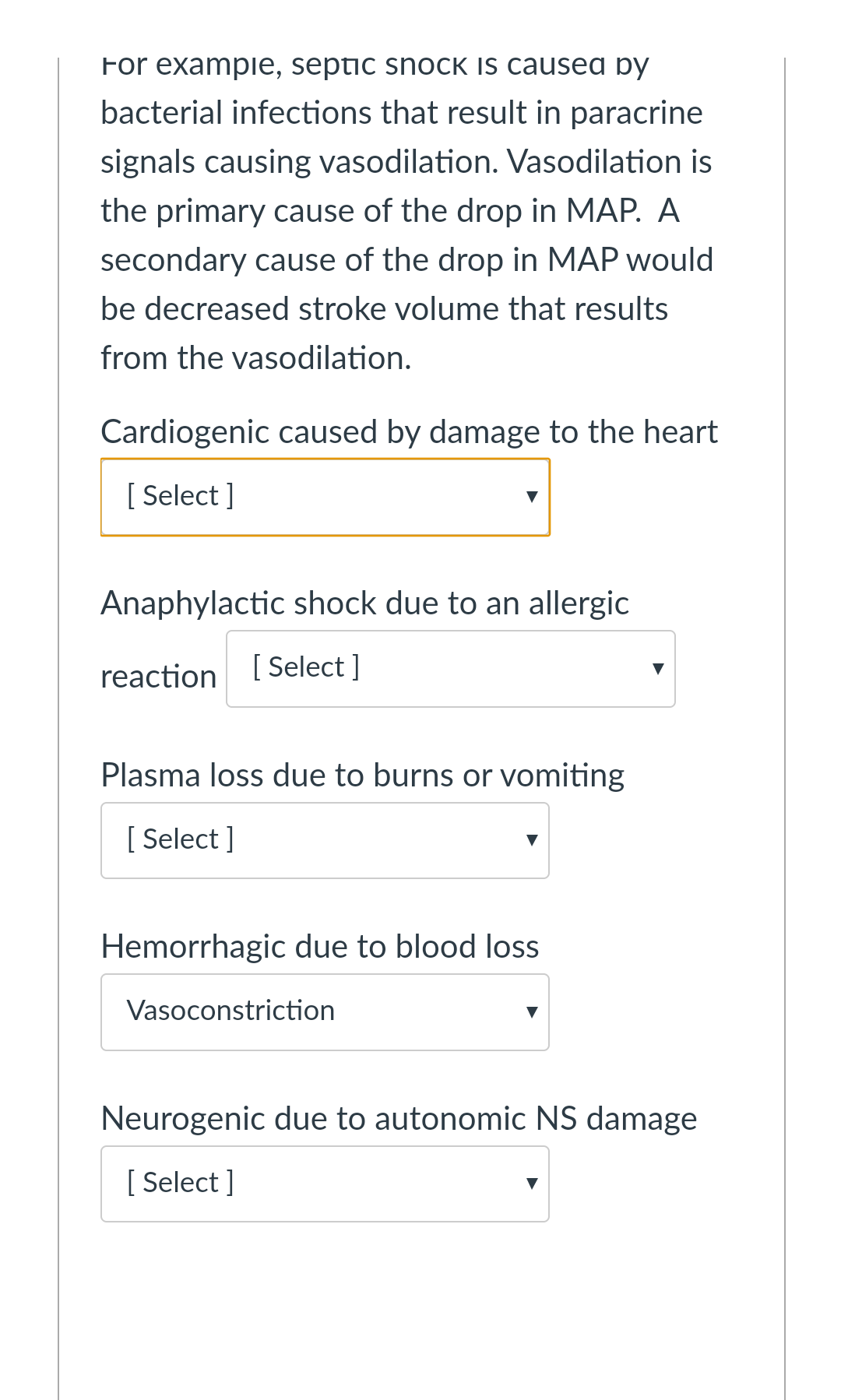 Solved For example, septic shocK IS caused by bacterial | Chegg.com