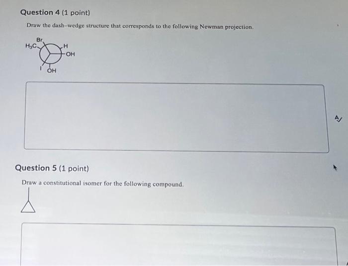 Solved Draw the dash-wedge structure that corresponds to the | Chegg.com