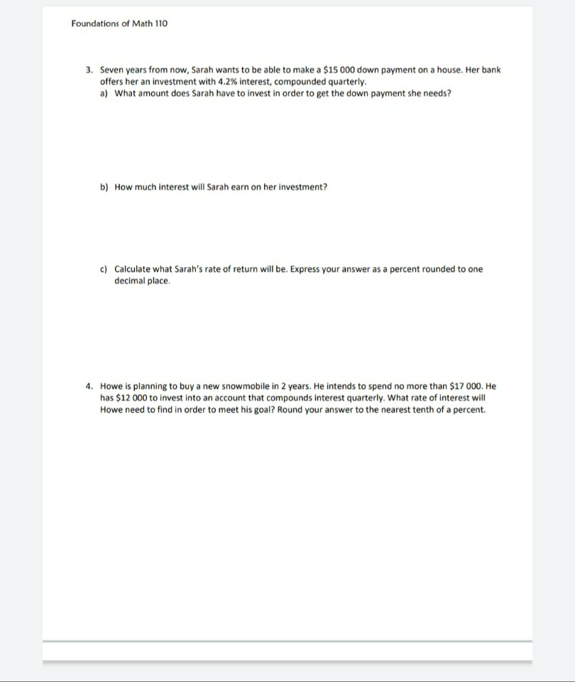 Solved Foundations of Math 110 Gr 11 N2 Section 8.3 & 8.4 | Chegg.com