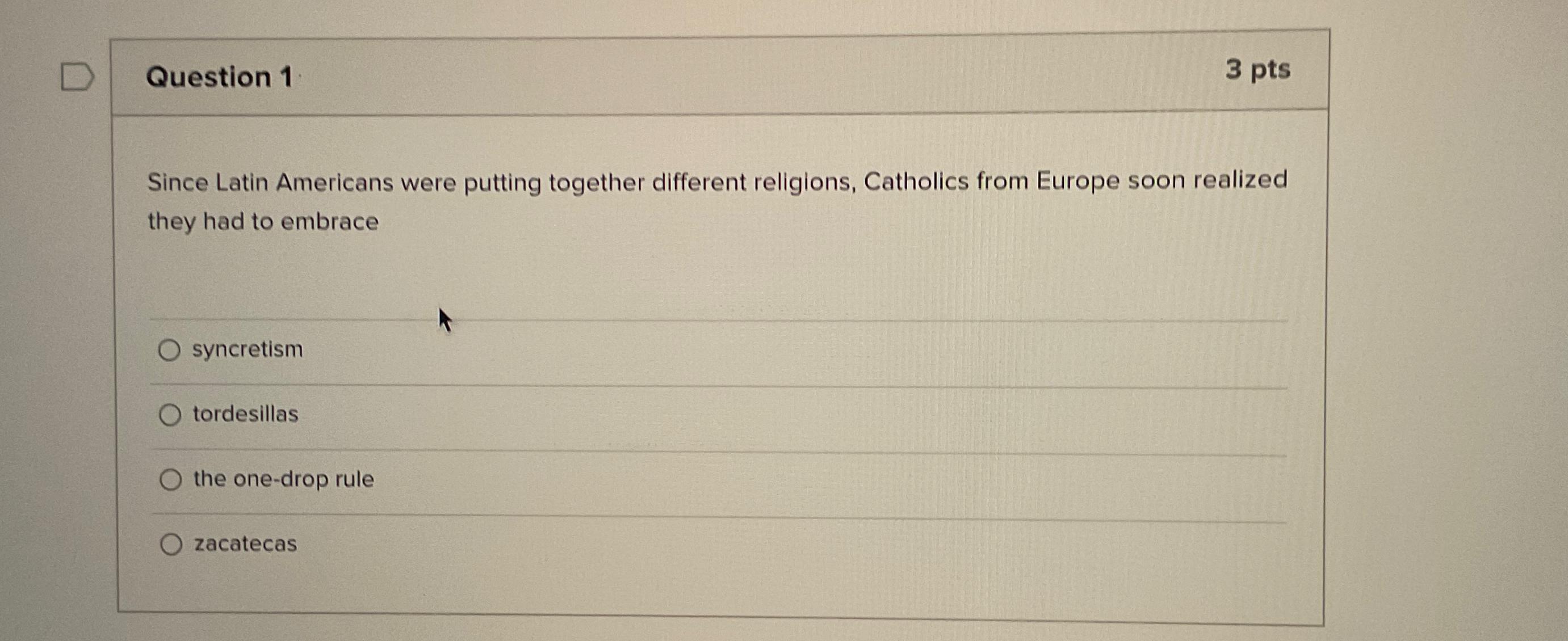 Solved Question 13 ﻿ptsSince Latin Americans were putting | Chegg.com