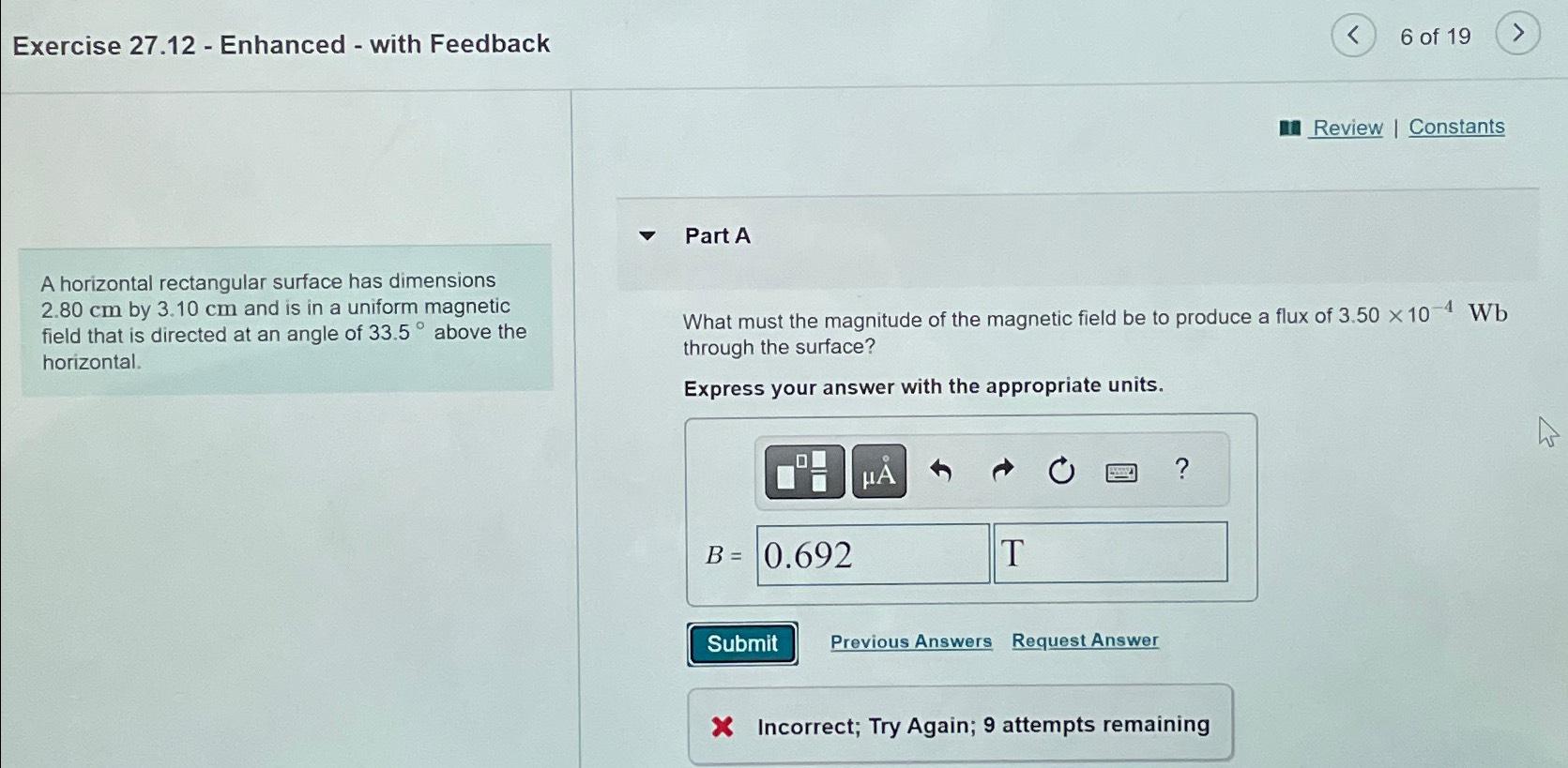 Solved Exercise 27.12 - ﻿Enhanced - ﻿with Feedback6 ﻿of | Chegg.com