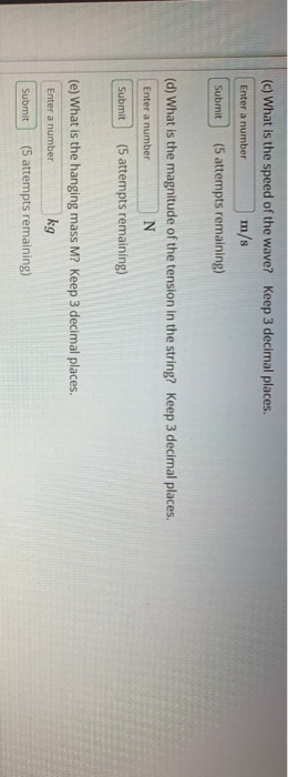 Solved Standing Waves on a string: fixed frequency, variable | Chegg.com