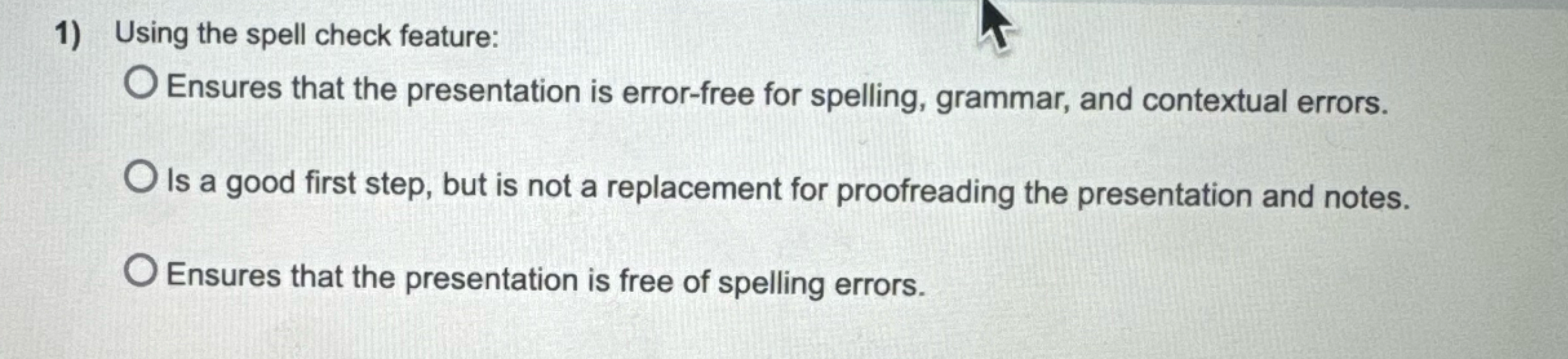 Solved Using the spell check feature:Ensures that the | Chegg.com