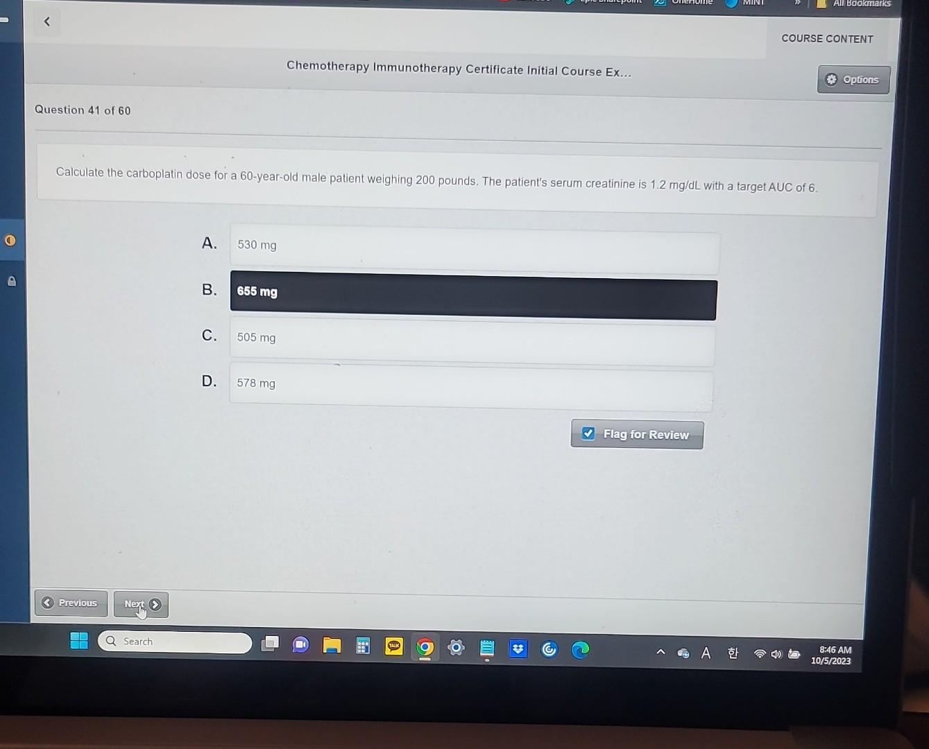 Solved Chemotherapy Immunotherapy Certificate Initial Course | Chegg.com