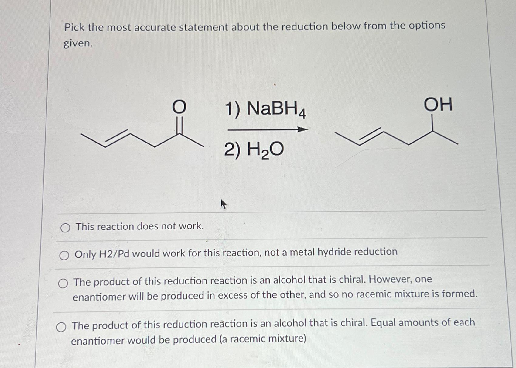 Solved Pick the most accurate statement about the reduction | Chegg.com