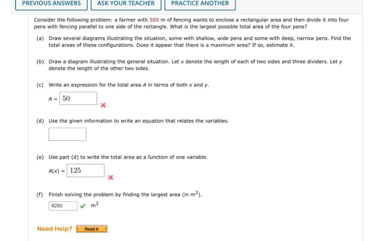 Solved Consider the following problem: a farmer with 500 ﻿m | Chegg.com
