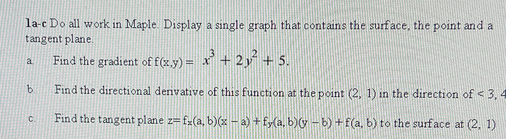 Solved la-c Do all work in Maple. Display a single graph | Chegg.com