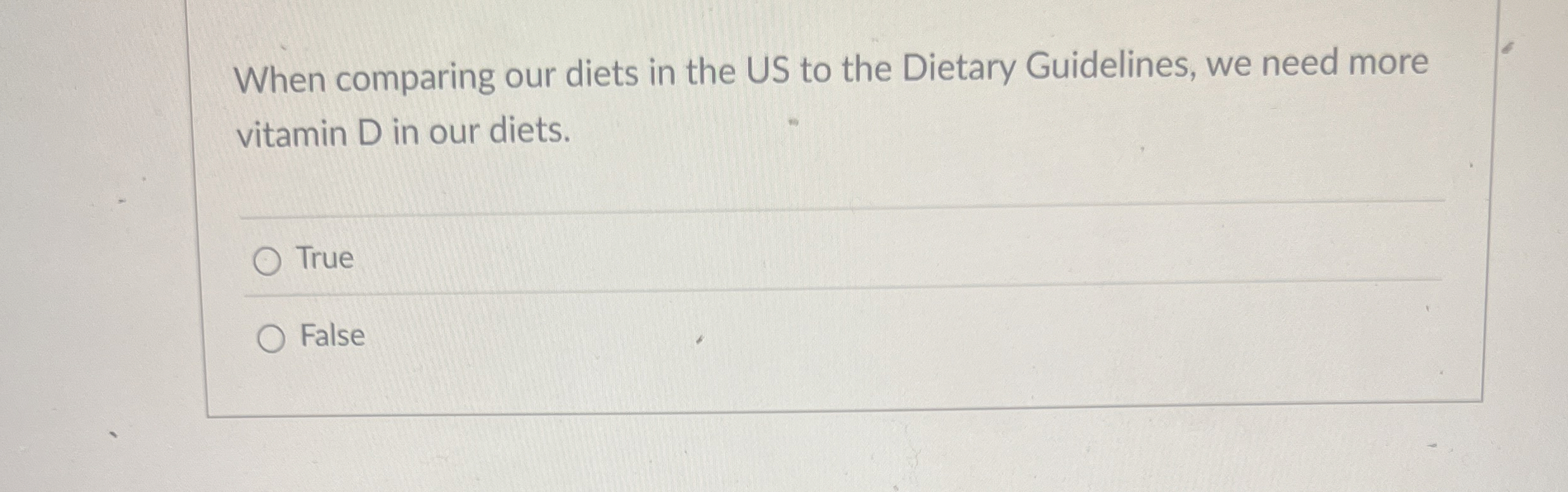 Solved When comparing our diets in the US to the Dietary | Chegg.com
