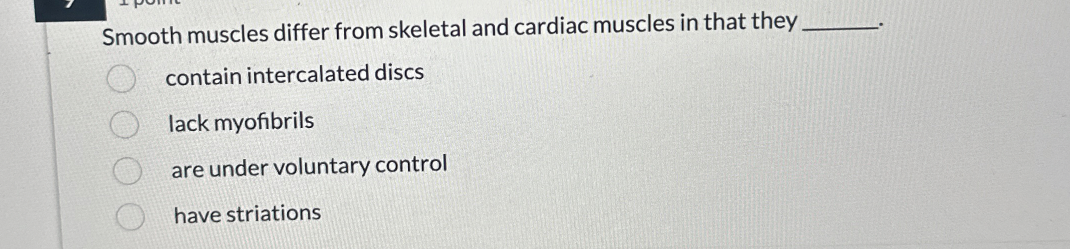 Solved Smooth muscles differ from skeletal and cardiac | Chegg.com