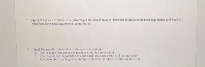Solved 7. [4pts] What are two trude-offs (advantages and | Chegg.com