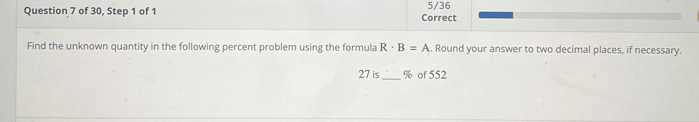 Solved Question 7 ﻿of 30 , ﻿Step 1 ﻿of 15/36CorrectFind the | Chegg.com
