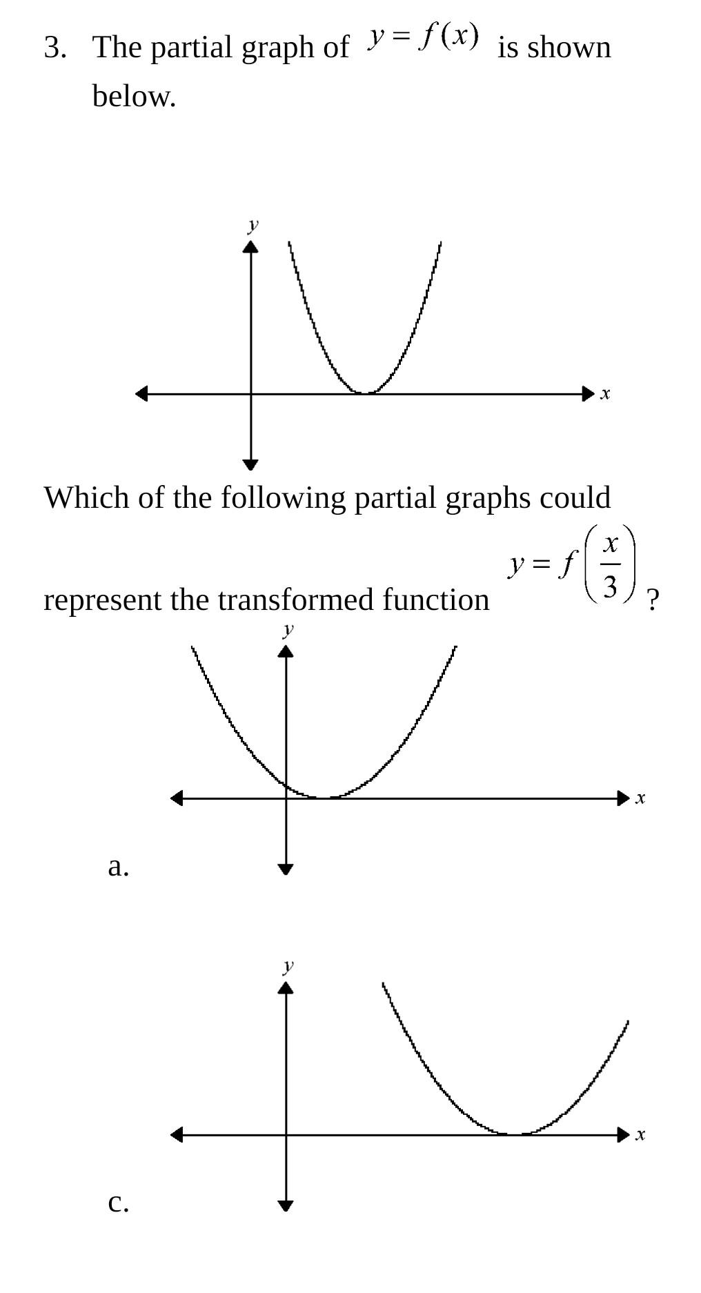 Solved 3. The partial graph of y=f(x) is shown below. N X | Chegg.com