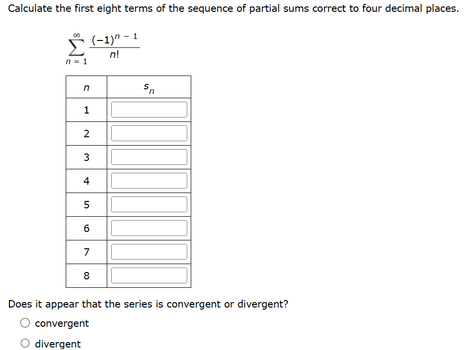 Solved Calculate the first eight terms of the sequence of | Chegg.com