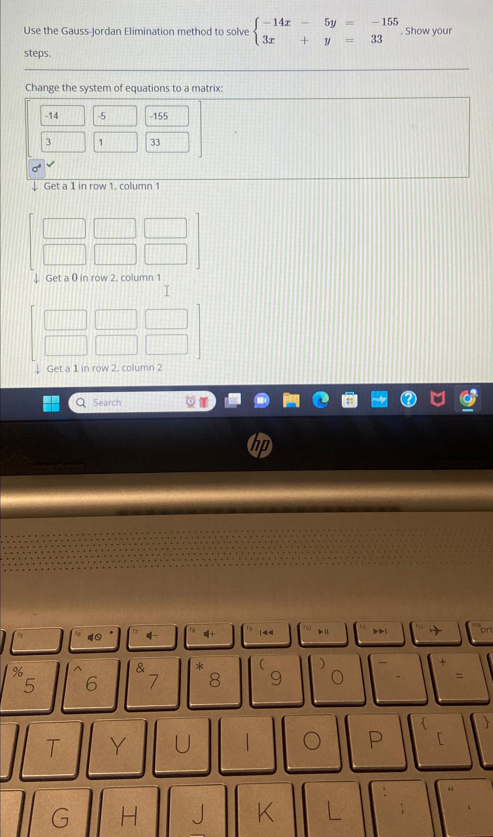 Solved Use the Gauss-Jordan Elimination method to solve | Chegg.com