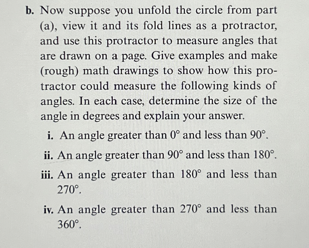 Solved b. ﻿Now suppose you unfold the circle from part (a), | Chegg.com