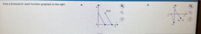 Solved Find a formula for each function graphed on the | Chegg.com