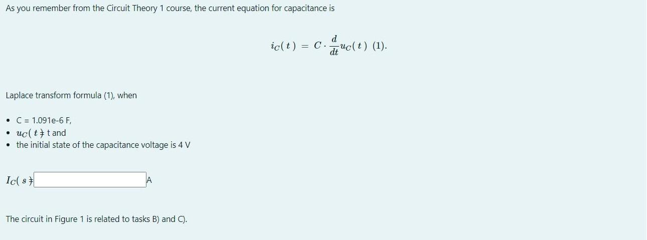 Solved B) [max.15%] Write the equation of the loop current | Chegg.com