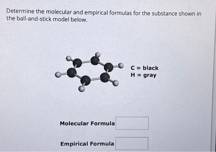 Solved Determine the molecular and empirical formulas for | Chegg.com
