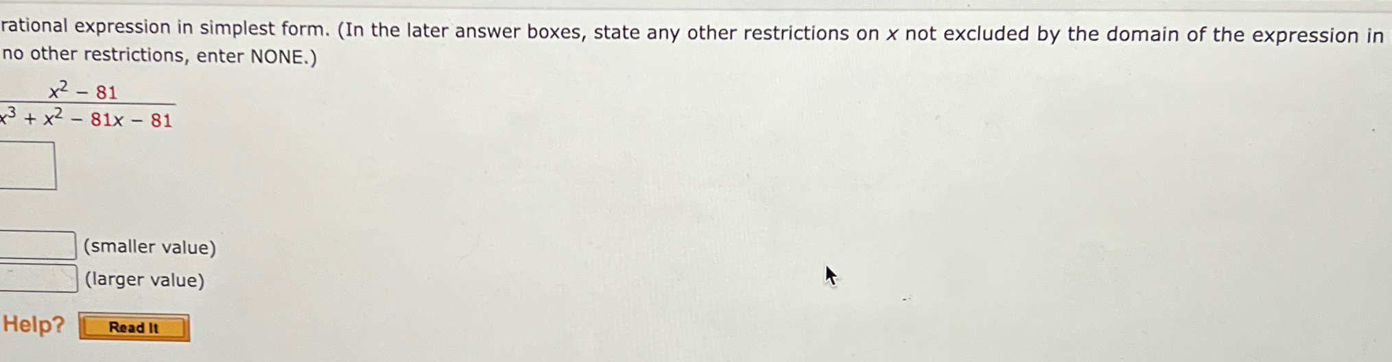 Solved rational expression in simplest form. (In the later | Chegg.com