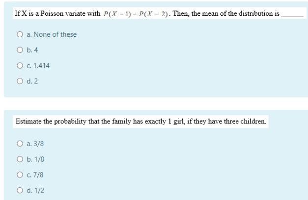 Solved If X is a Poisson variate with P(x = 1) = P(X = 2). | Chegg.com