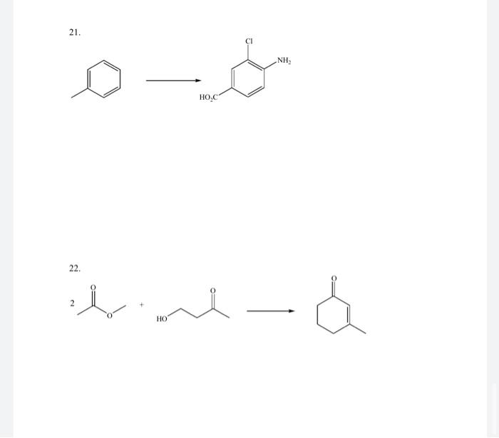 Solved 21. NH HO, 22 الت | Chegg.com