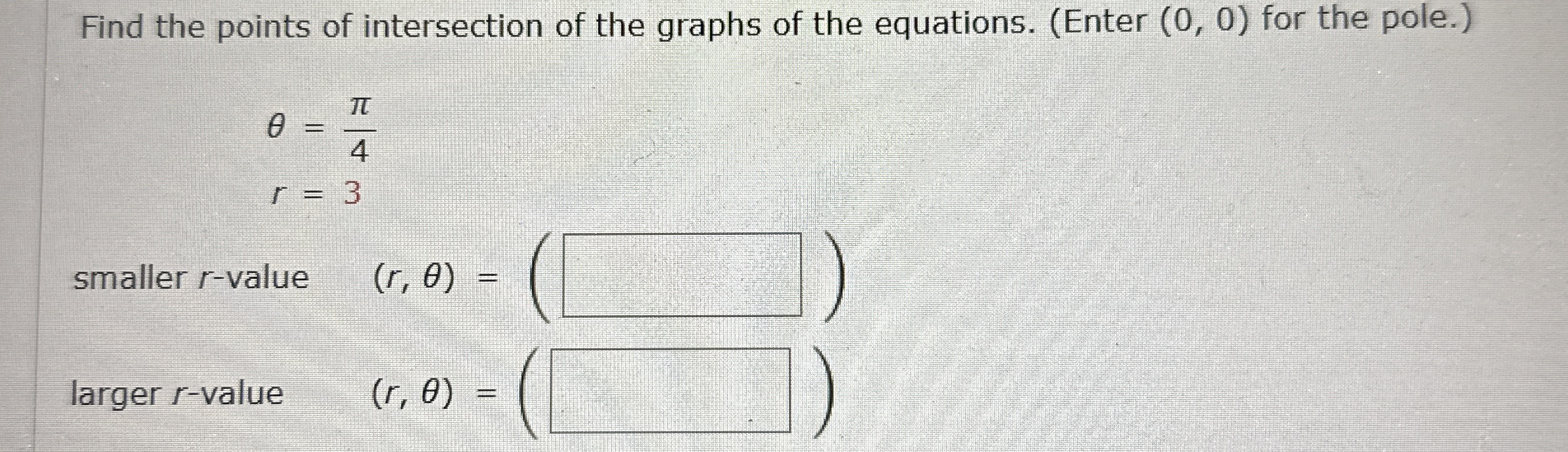 Solved Find the points of intersection of the graphs of the | Chegg.com
