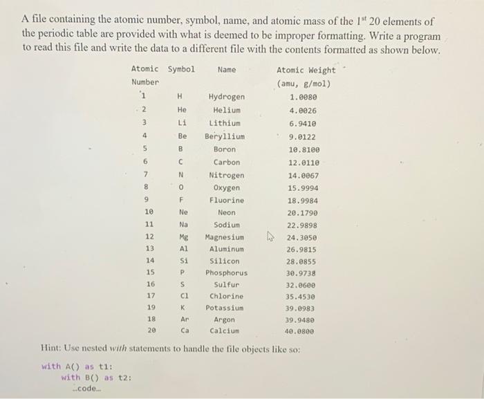 Periodic Table Of Elements With Names And Symbols Atomic Mass Number ...